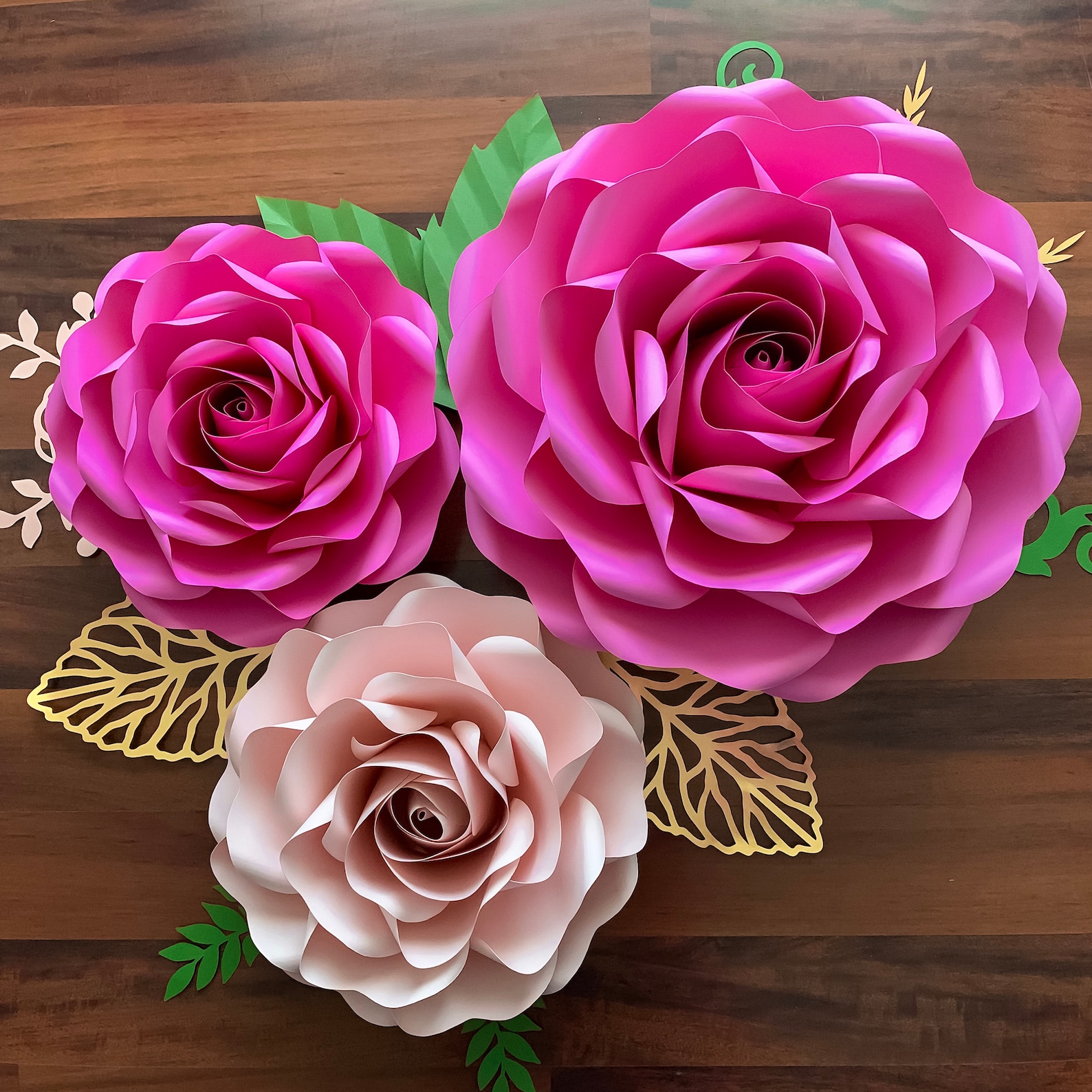GIANT PAPER ROSE Template Svg Xl Full Size Rose 6 Diy Paper - Etsy