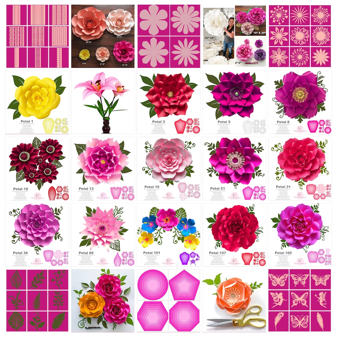 Business 2.0 the Ultimate Paper Flower Templates Package Kit You Need ...