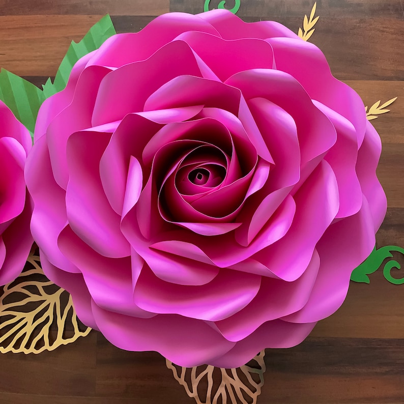 GIANT PAPER ROSE Template Svg Xl Full Size Rose 6 Diy Paper - Etsy