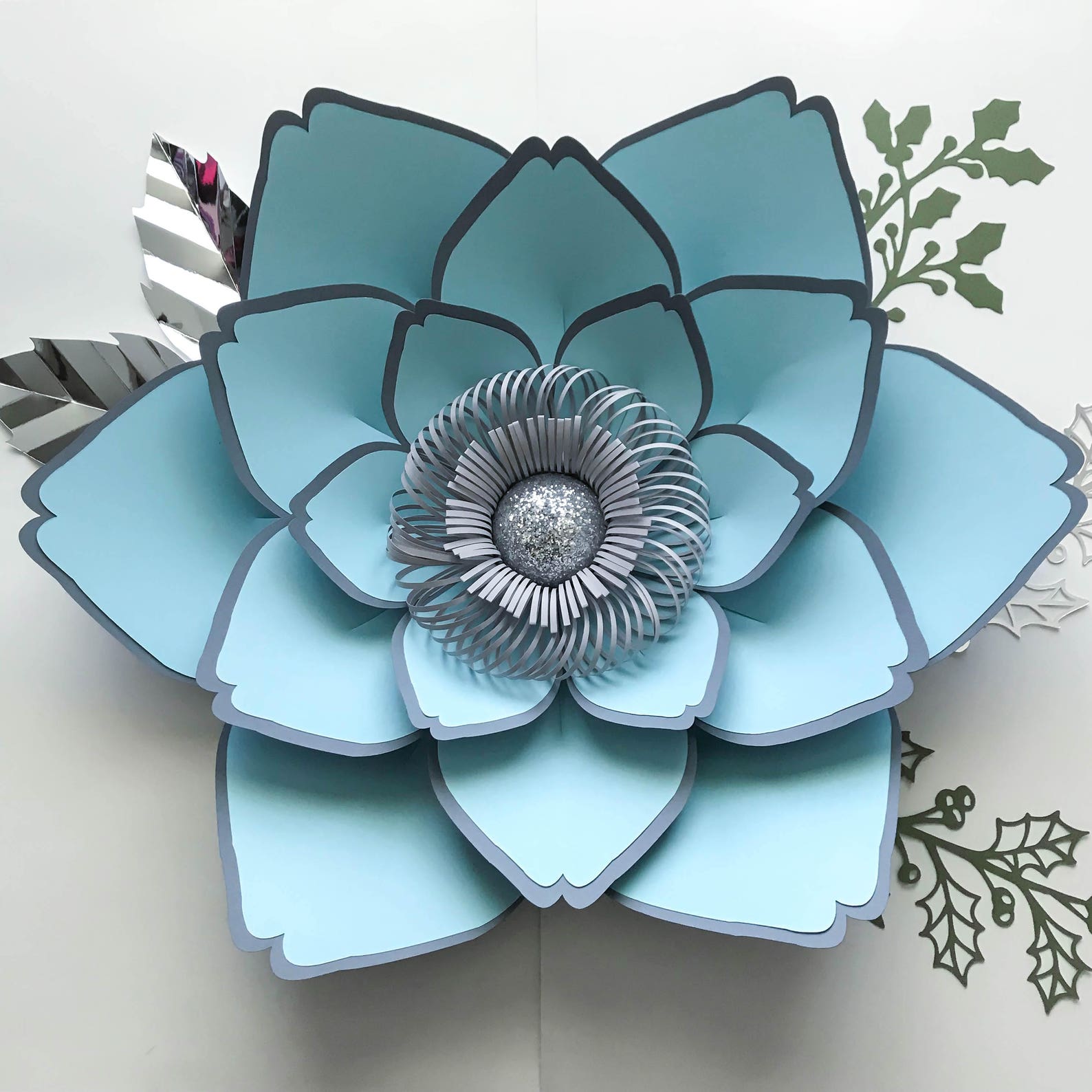 PDF Petal 23 Paper Flower Template W/ Rose Bub Center - Etsy