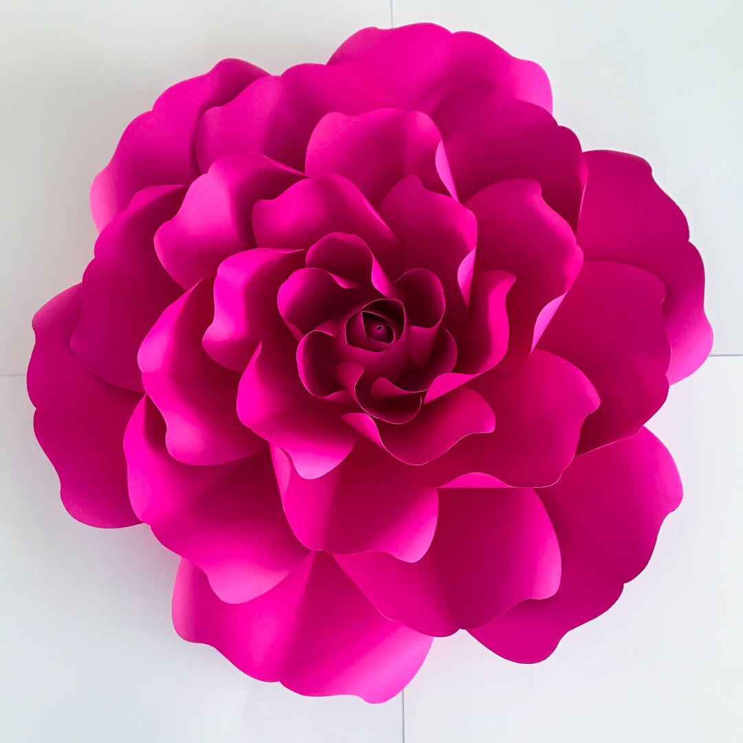Paper Flowers -paper Flowers - PDF Petal #127 Flower Template With Base ...