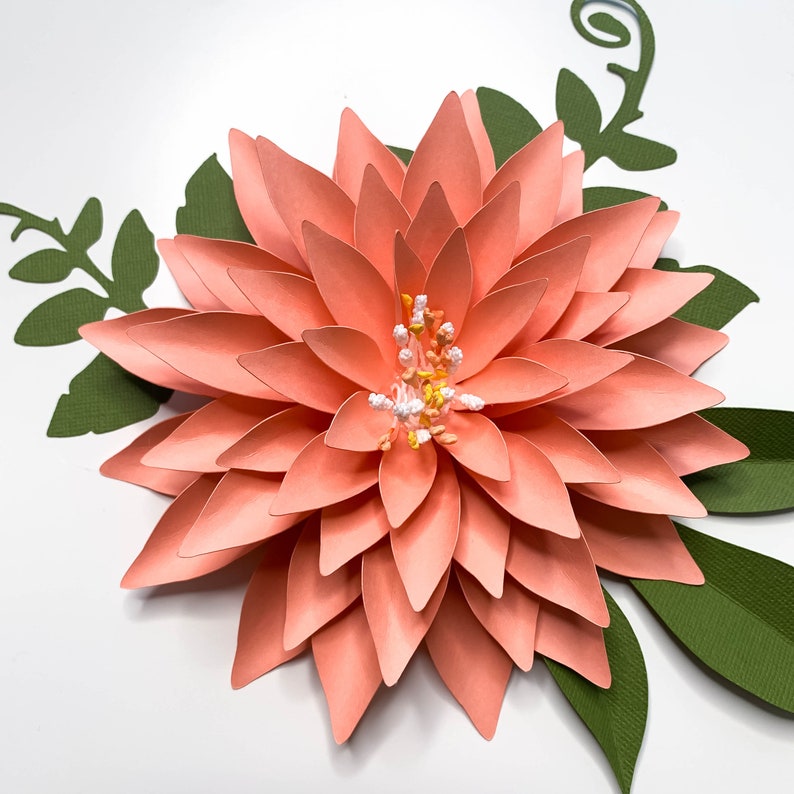 Paper Flowers PDF Printable Trace and Cut Digital Instant Download ...