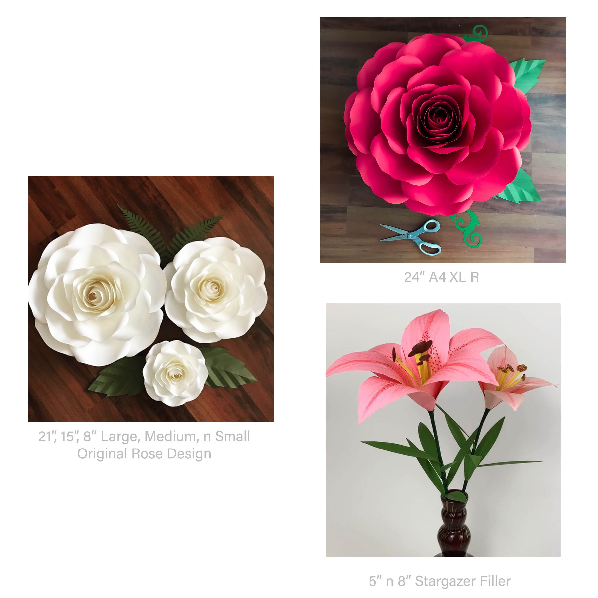 Paper Flower Wall Flower Templates Recreate the Massive Paper - Etsy ...