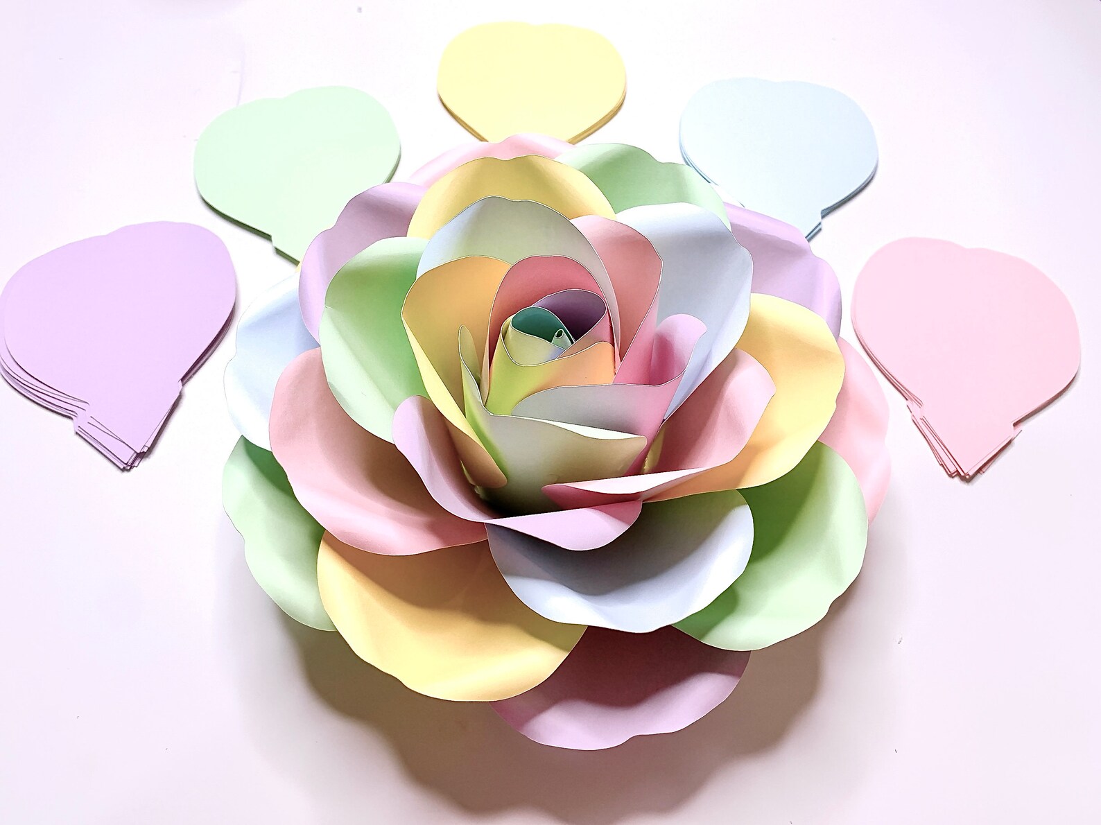 3 Sizes Charry Rose Paper Flower Templates Stencil Pattern - Etsy