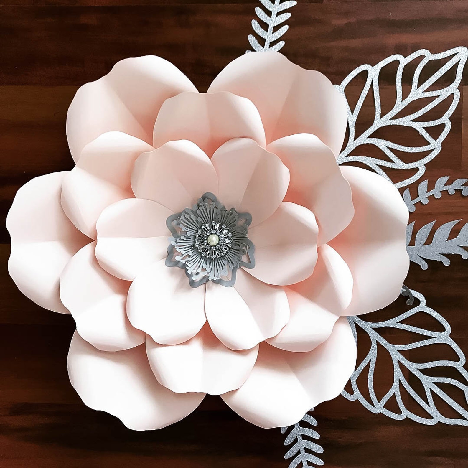 Paper Flowers -PDF Petal #165 Paper Flower Template With Base, DIGITAL ...