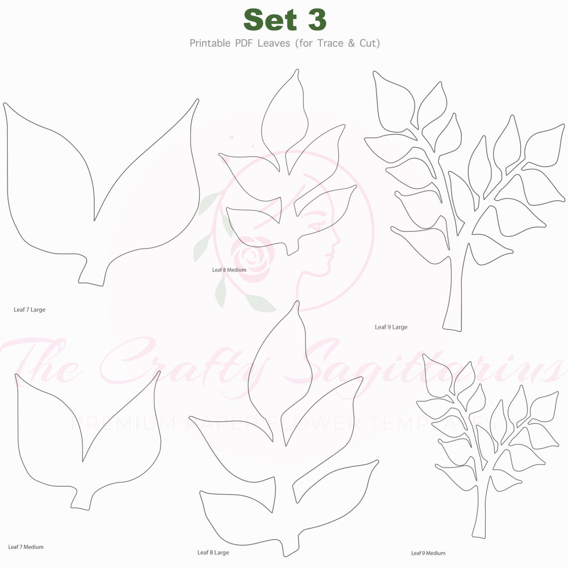 PDF Set 3 Leaves 3 Different Styles 2 Different Sizes Easy to | Etsy