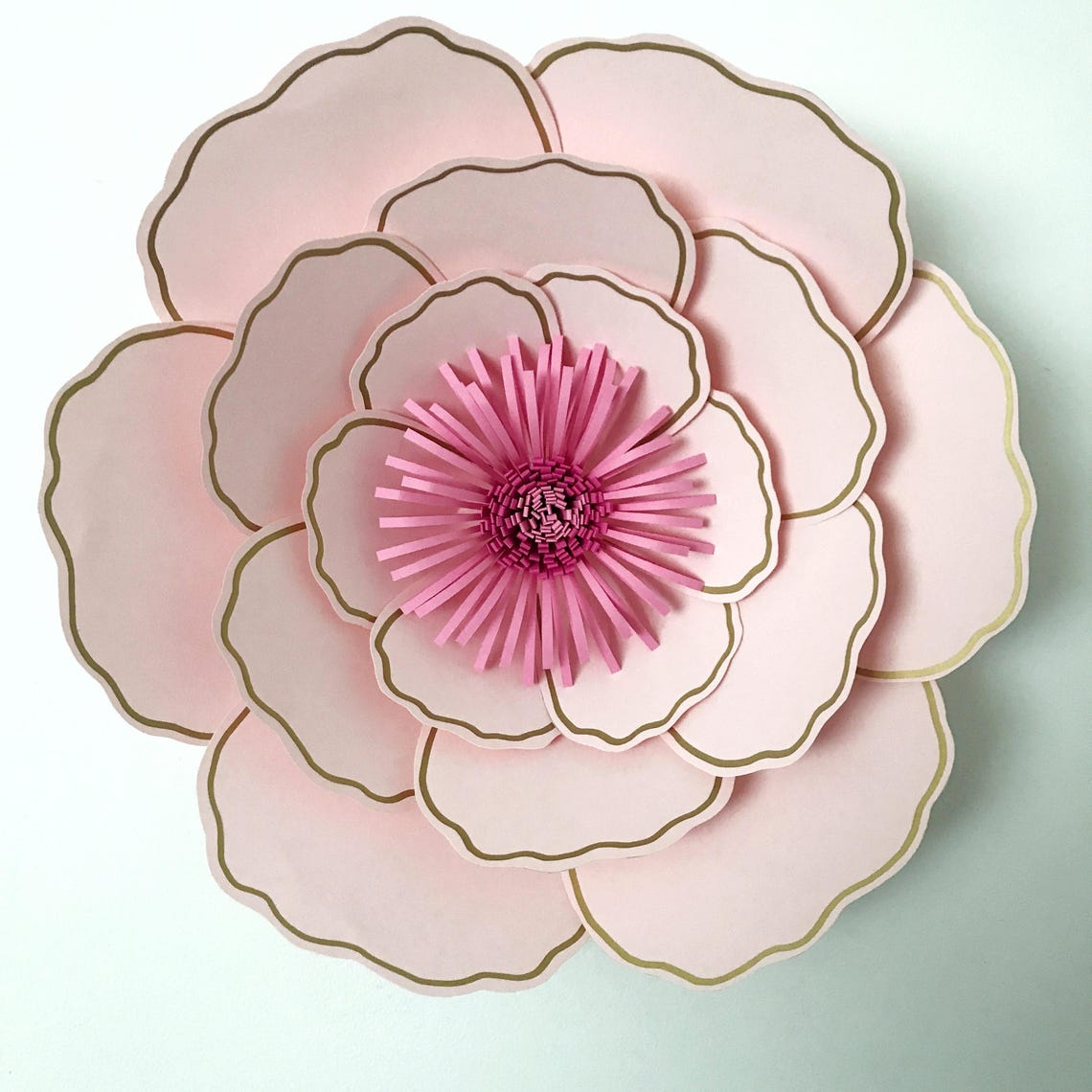 Paper Flowers PDF PETAL 57 Paper Flower Template With Base | Etsy