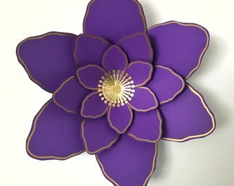 2D Paper Flower Template, Printable PDF DIY Paper Flower Templates ...