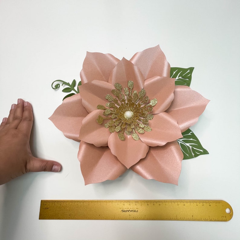 Vector Cut Files Petal 180 Paper Flowers Template |flat Center for ...