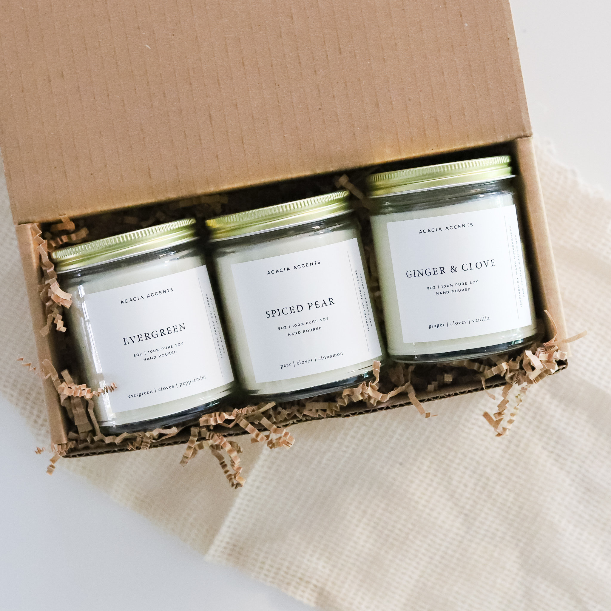 Cozy Gift Set | 8oz Soy Candles | Set of 3 Candles | Holiday Gift Box ...