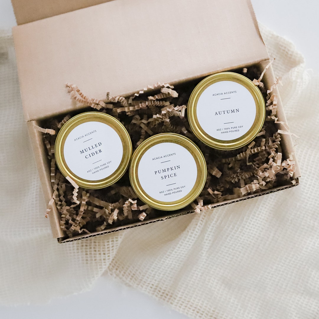 Fall Gift Set | 4oz Soy Candles | Set of 3 Candles | Fall Candle Gift ...