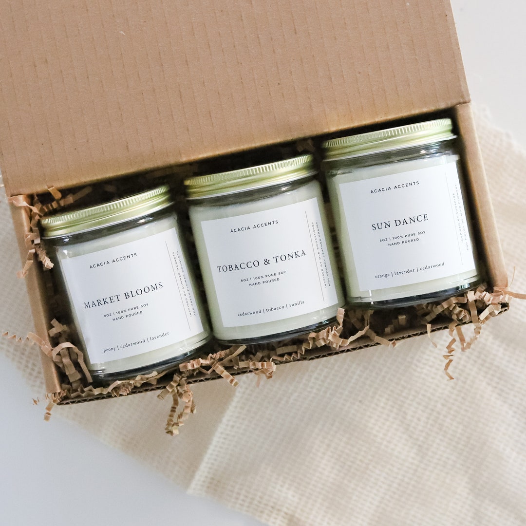 Summer Gift Set | 8oz Candle Gift Set | Candle Gift Set | Set of 3 ...