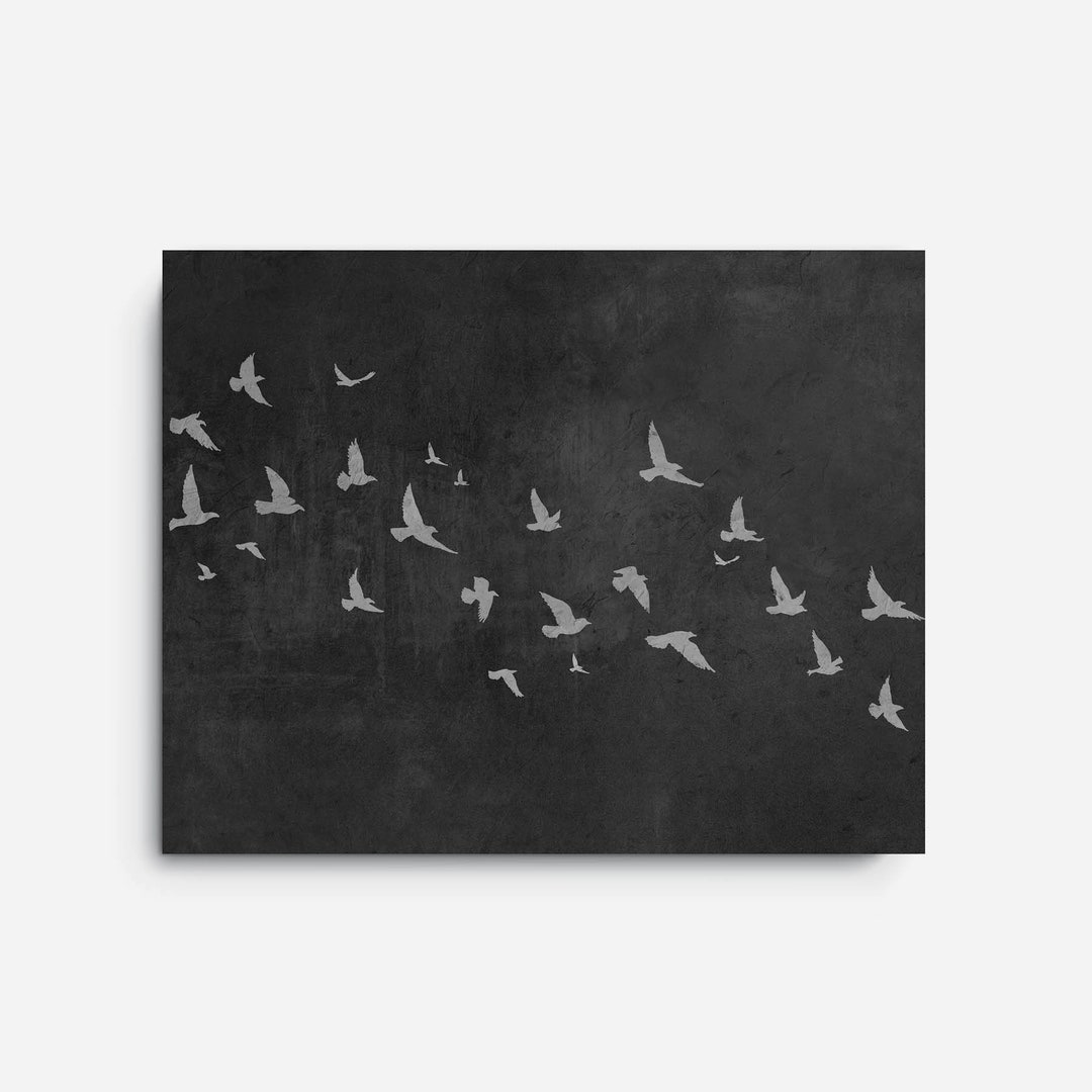 Birds of the Air | Digital Download | Bird Art Print | Black and White ...
