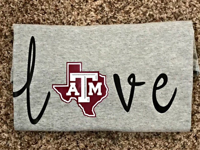 Texas A&M Tee Love Aggies Tshirt Texas Aggies Shirt I - Etsy