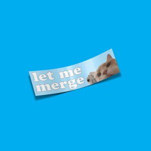 Let Me Merge Bumper Sticker - Etsy
