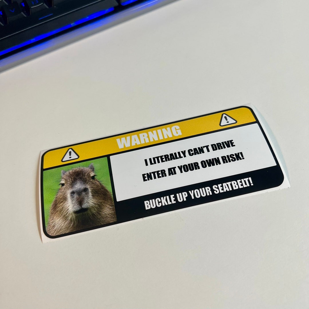 Capybara Warning Sticker Bumper Sticker Memes Car Accessories Cardecor ...