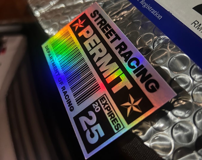 Street Racing Permit Sticker Decal - Etsy