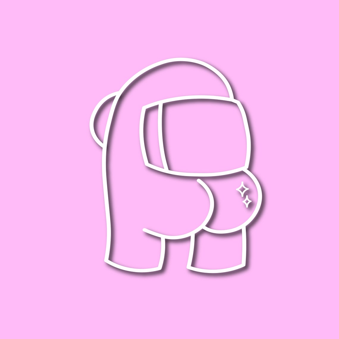 Very Thicc Among Us Decal Etsy