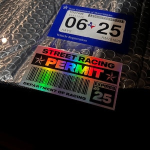Street Racing Permit Sticker Decal - Etsy