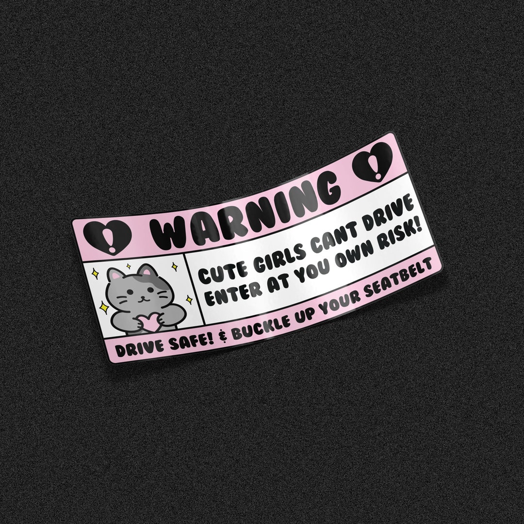 Cute Kawaii Car Warning Label Water-resistant - Etsy