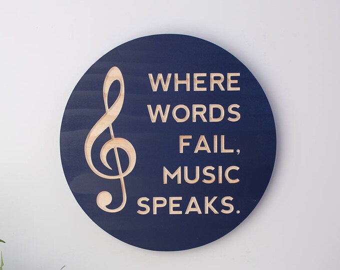 Where Words Fail Music Speaks Carving - Etsy