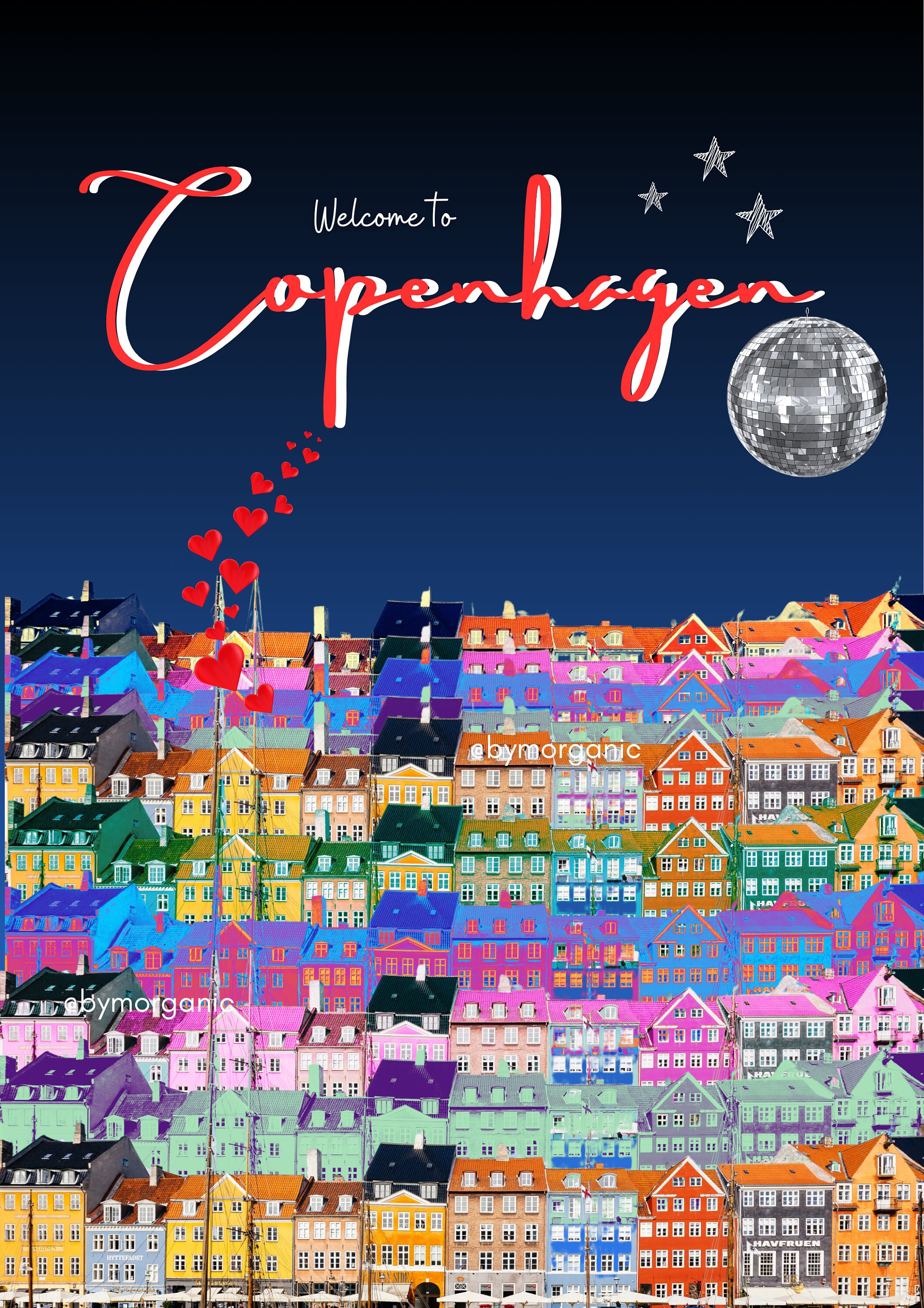 Copenhagen Poster, Copenhagen Wall Art, Copenhagen Art Poster ...