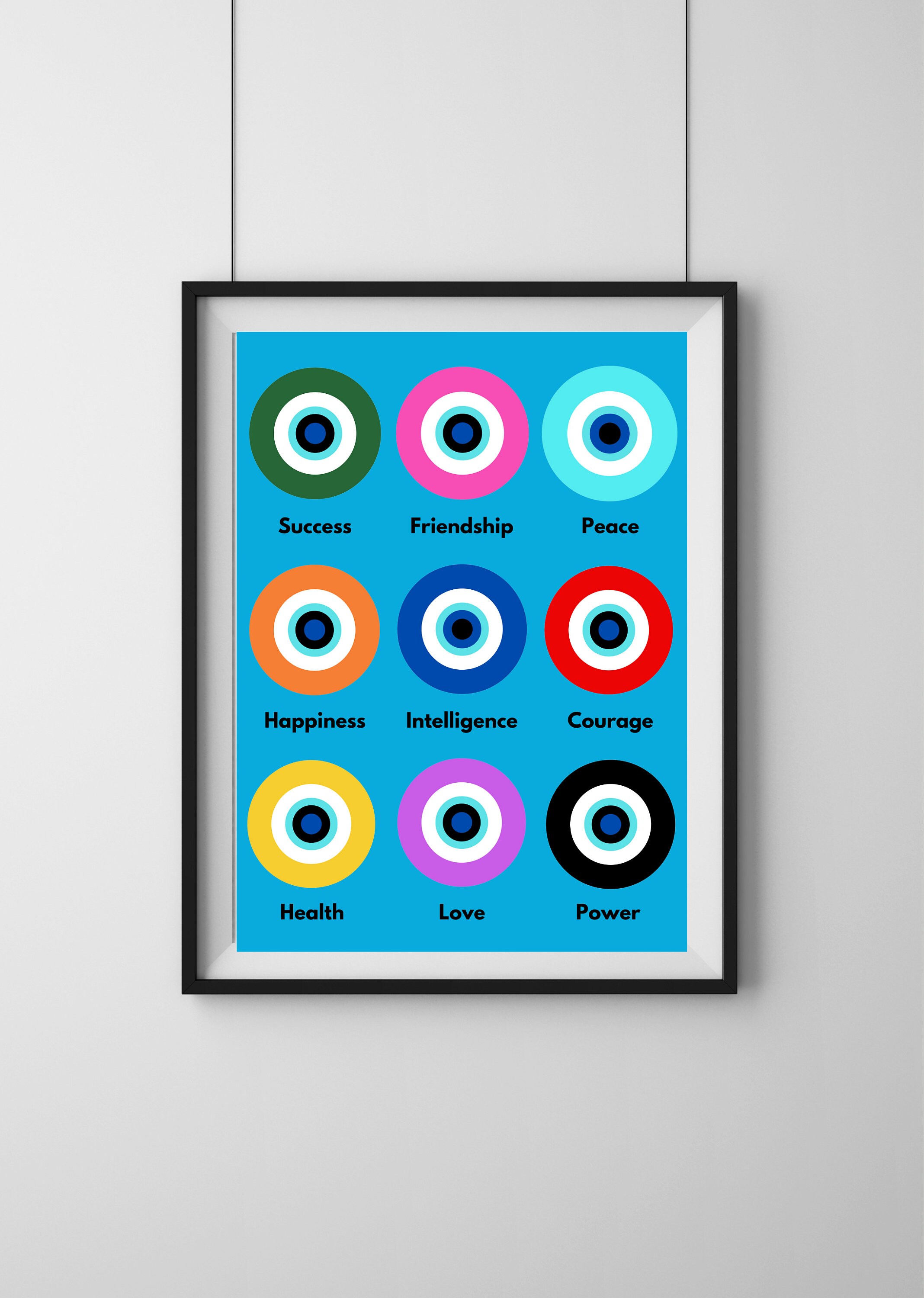 Evil Eye Poster, Evil Eye Wall Art, Evil Eye Art Poster, Graphic Poster ...