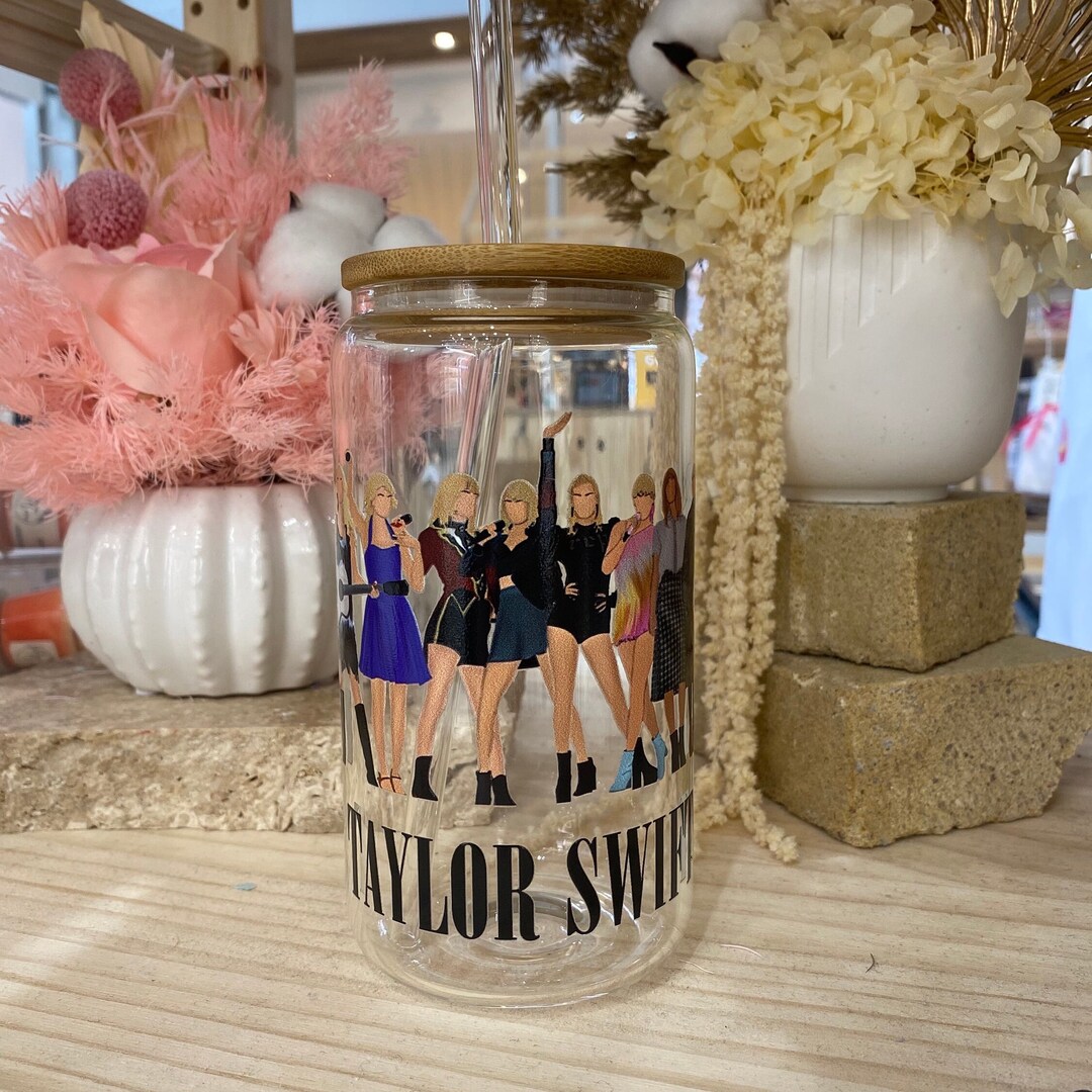 Taylor Swiftie Can Glass 16oz Tumbler Iced Coffee Cup - Etsy Australia