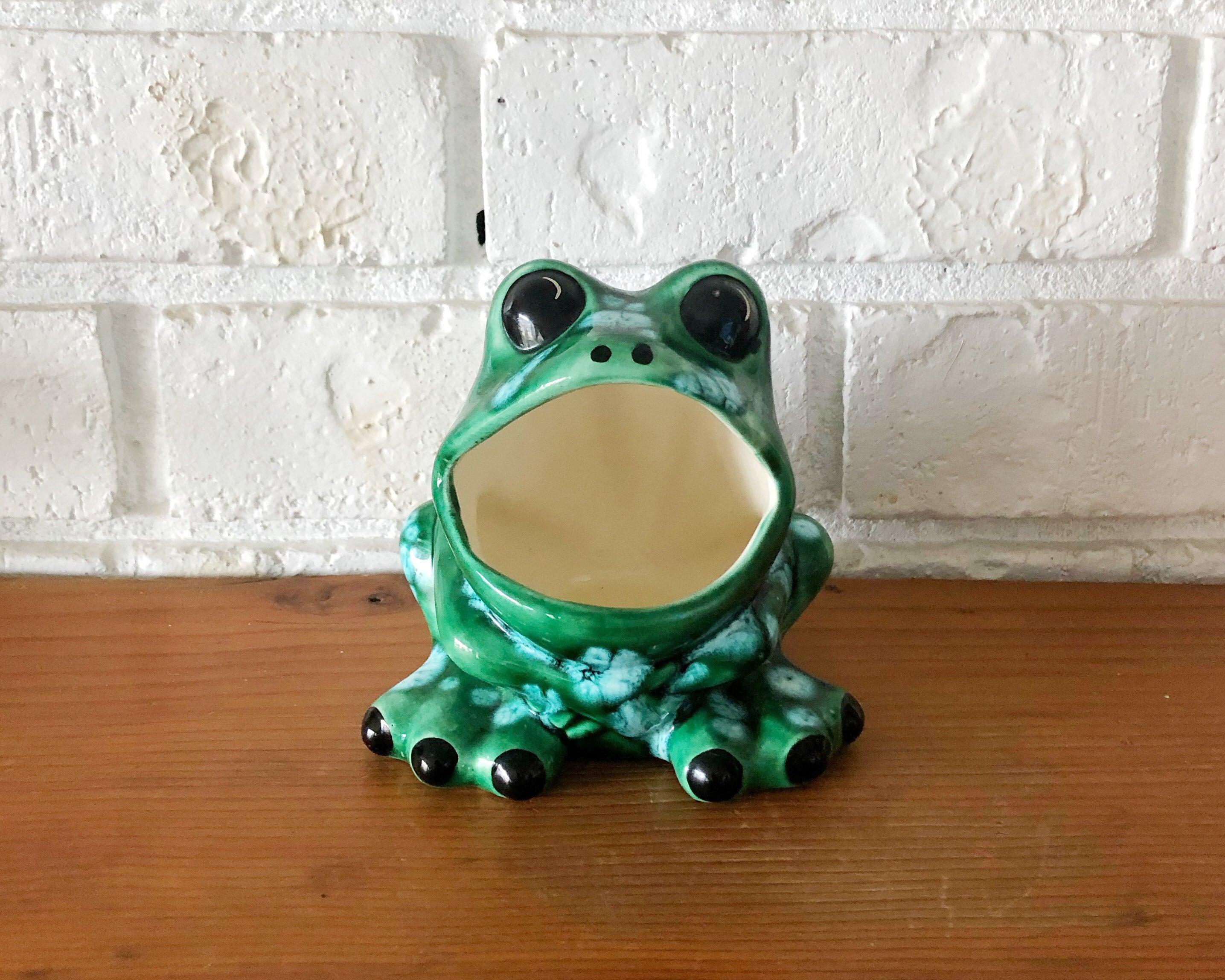 Vintage Kitchen Sink Frog For Scrubby Ceramic Pottery Green | Etsy
