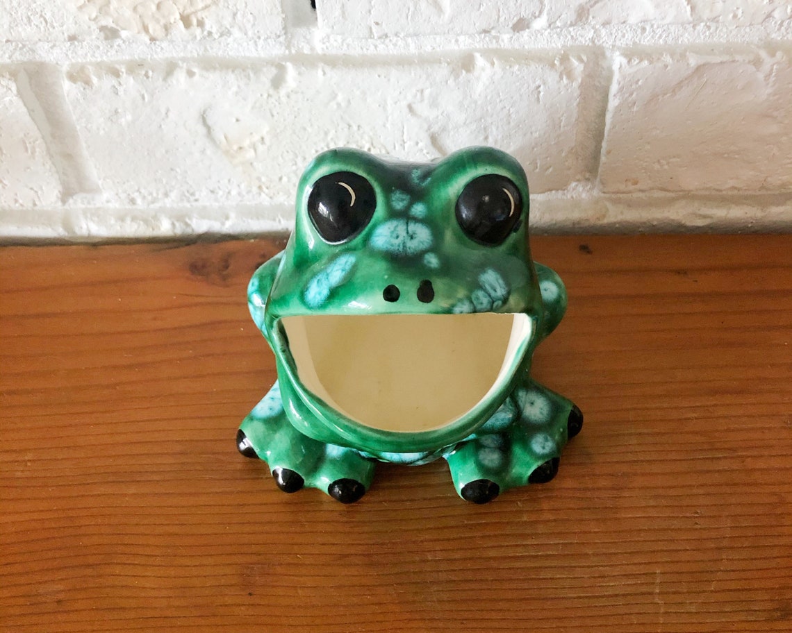 Vintage Kitchen Sink Frog For Scrubby Ceramic Pottery Green | Etsy