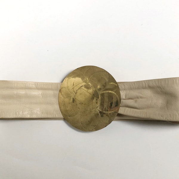Brass Circle Belt Buckle - Etsy