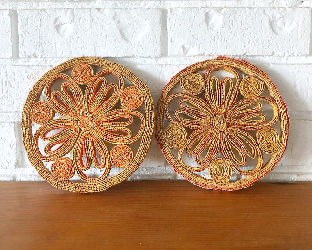 Vintage Wicker Kitchen Trivets - Etsy