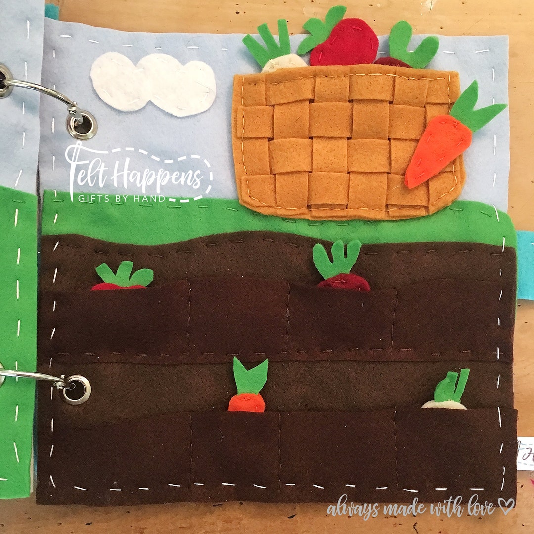 Vegetable Garden Activity Page, Food, Planting, Felt Quiet Books ...