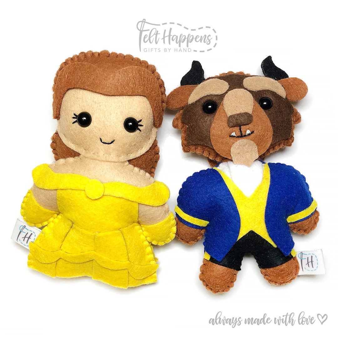 Beauty and Beast Stubby, Disney, Belle, Stocking Stuffer, Handmade Felt ...