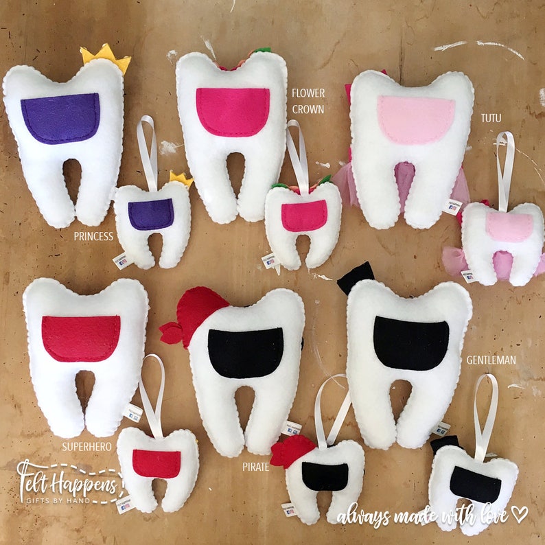 Tooth Fairy Pillow Handmade Tooth Felt Pillow Girl or Boy | Etsy