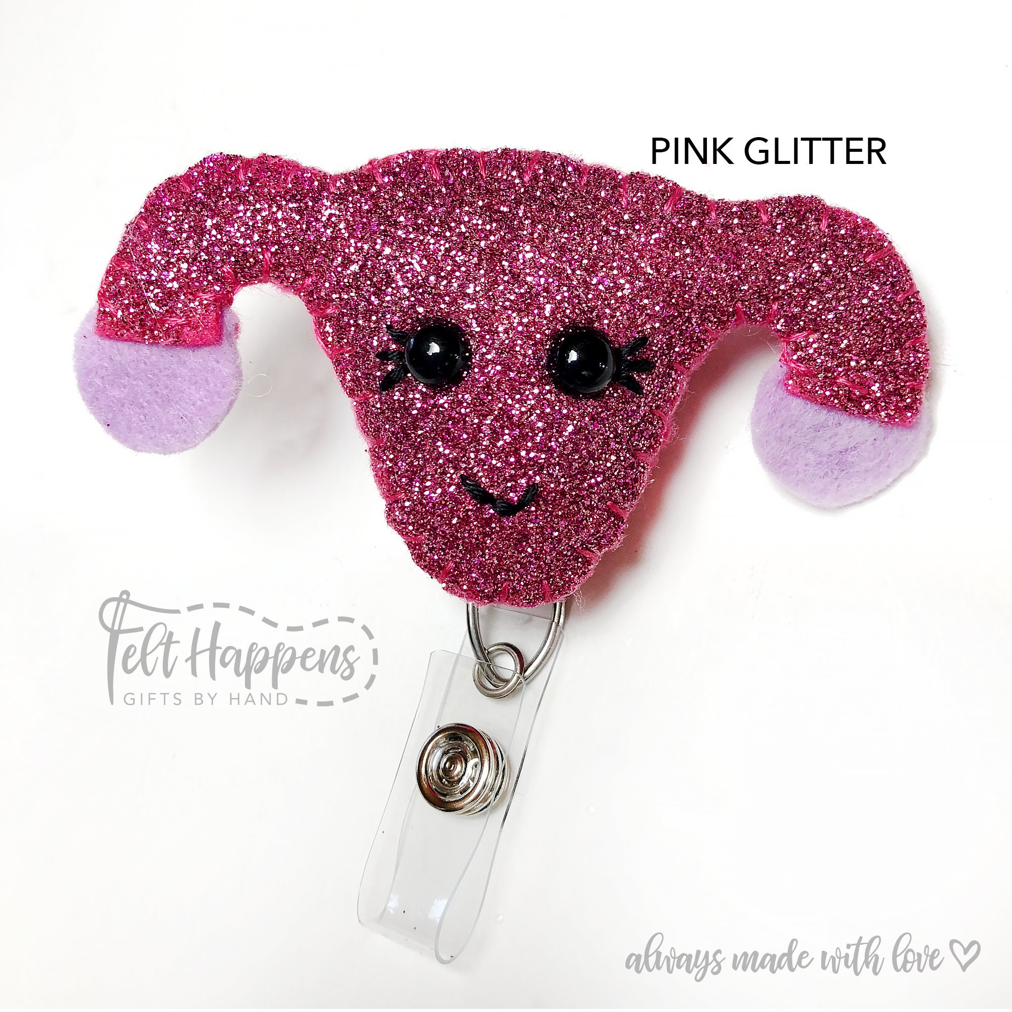 Uterus Badge Reel Ornament Felt Uterus Cuterus Doctor | Etsy