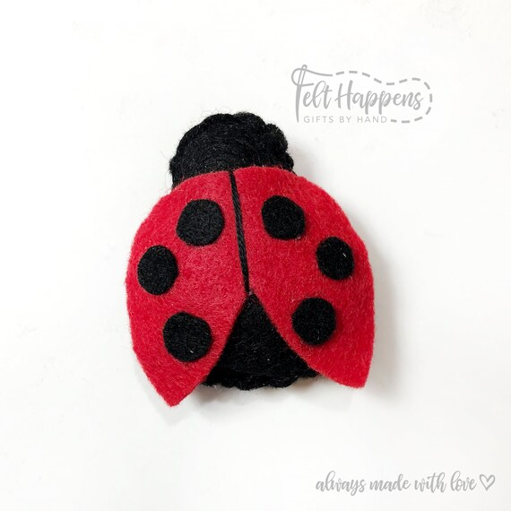Ladybug Badge Reel Ornament Felt Animal Red Stethoscope - Etsy