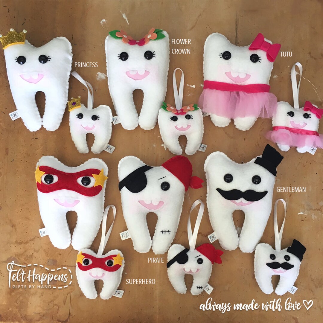 Tooth Fairy Pillow, Handmade Tooth, Felt Pillow, Girl or Boy Gift ...