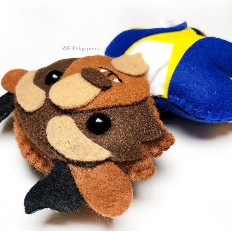 Beauty and Beast Stubby, Disney, Belle, Stocking Stuffer, Handmade Felt ...