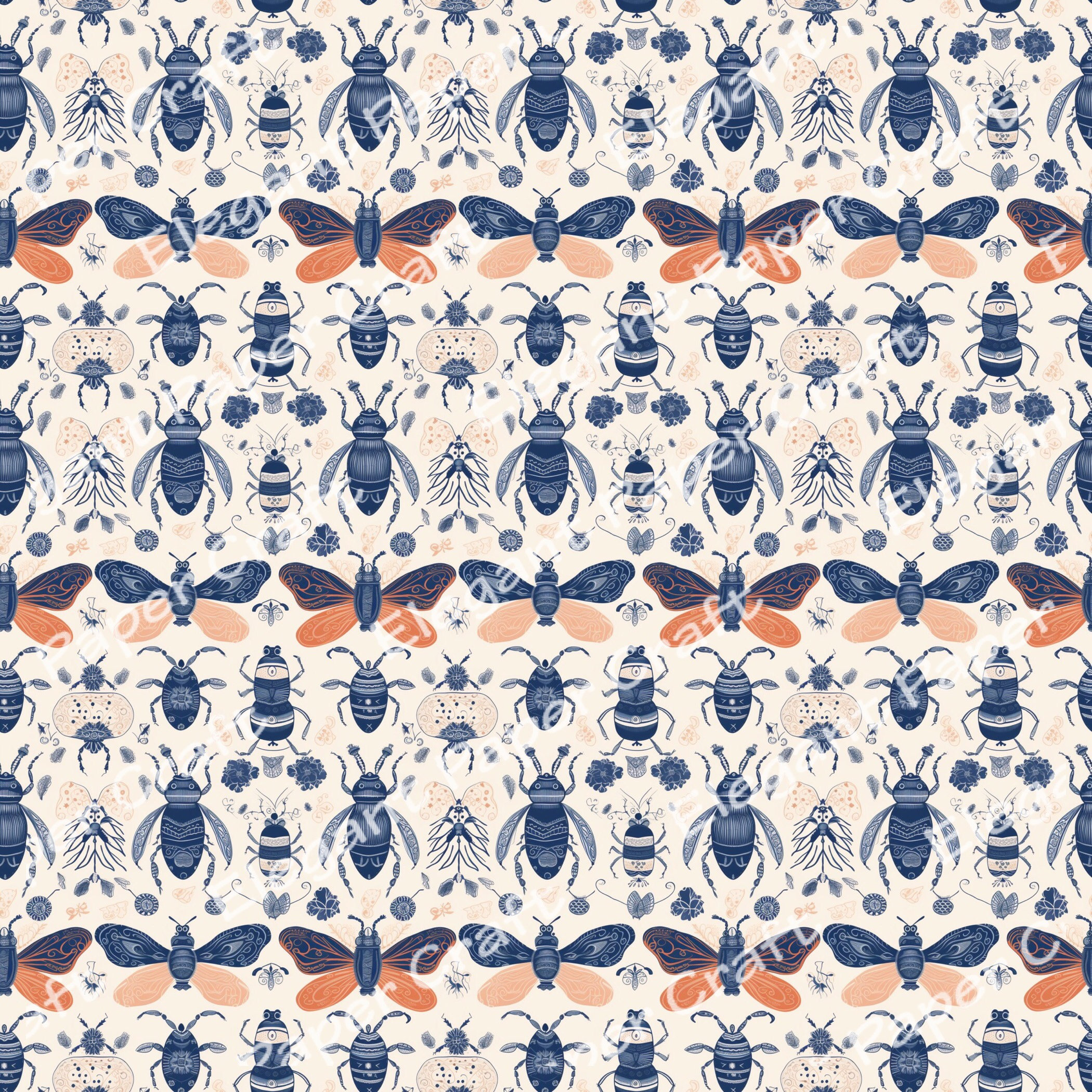 Insects Series 1 | 20 Unique Beetle Seamless Patterns | Seamless ...