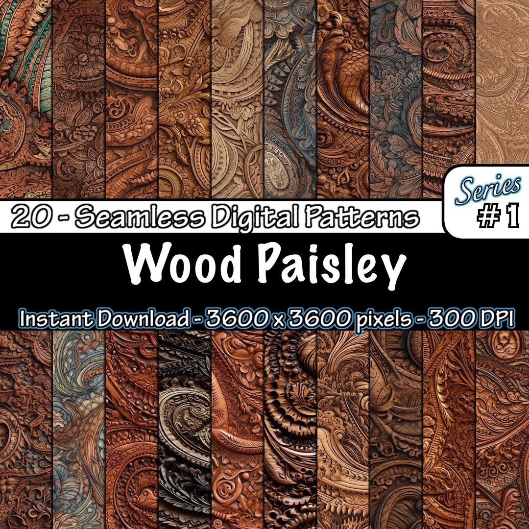 WOOD PAISLEY | Wood Paisley Seamless Pattern | Paisley Wood Background ...