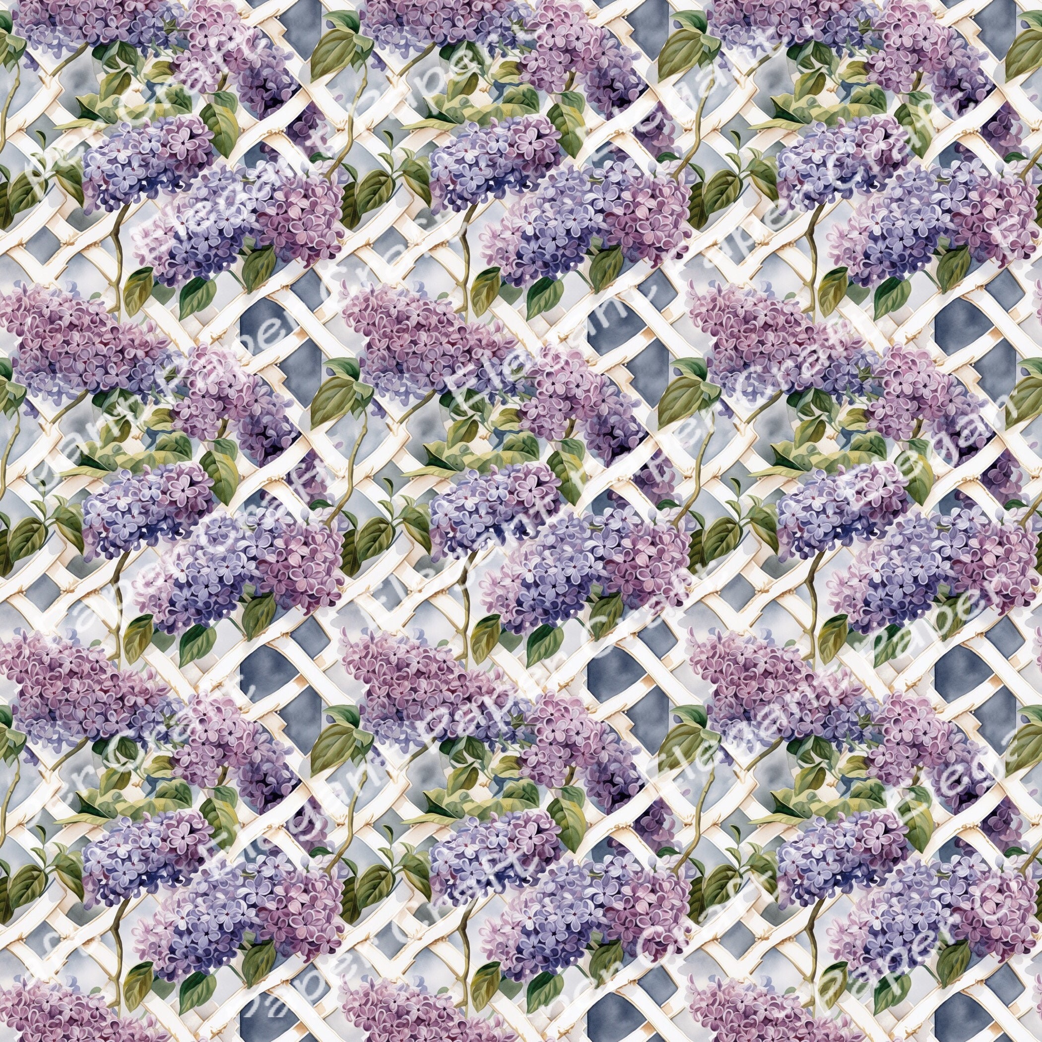 WATERCOLOR LILACS Watercolor Lilacs Seamless Pattern Lilacs Watercolor ...