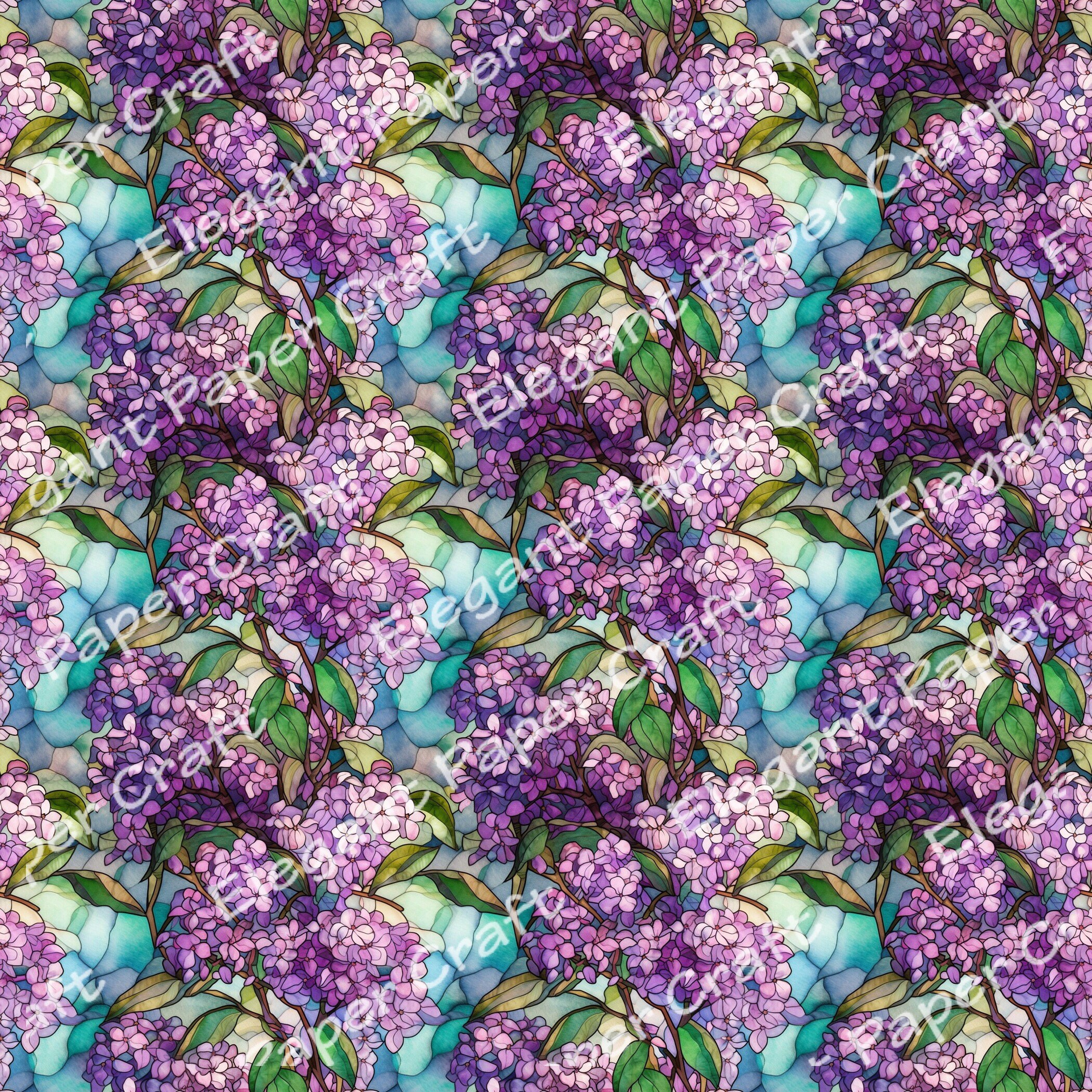 WATERCOLOR LILACS Watercolor Lilacs Seamless Pattern Lilacs Watercolor ...