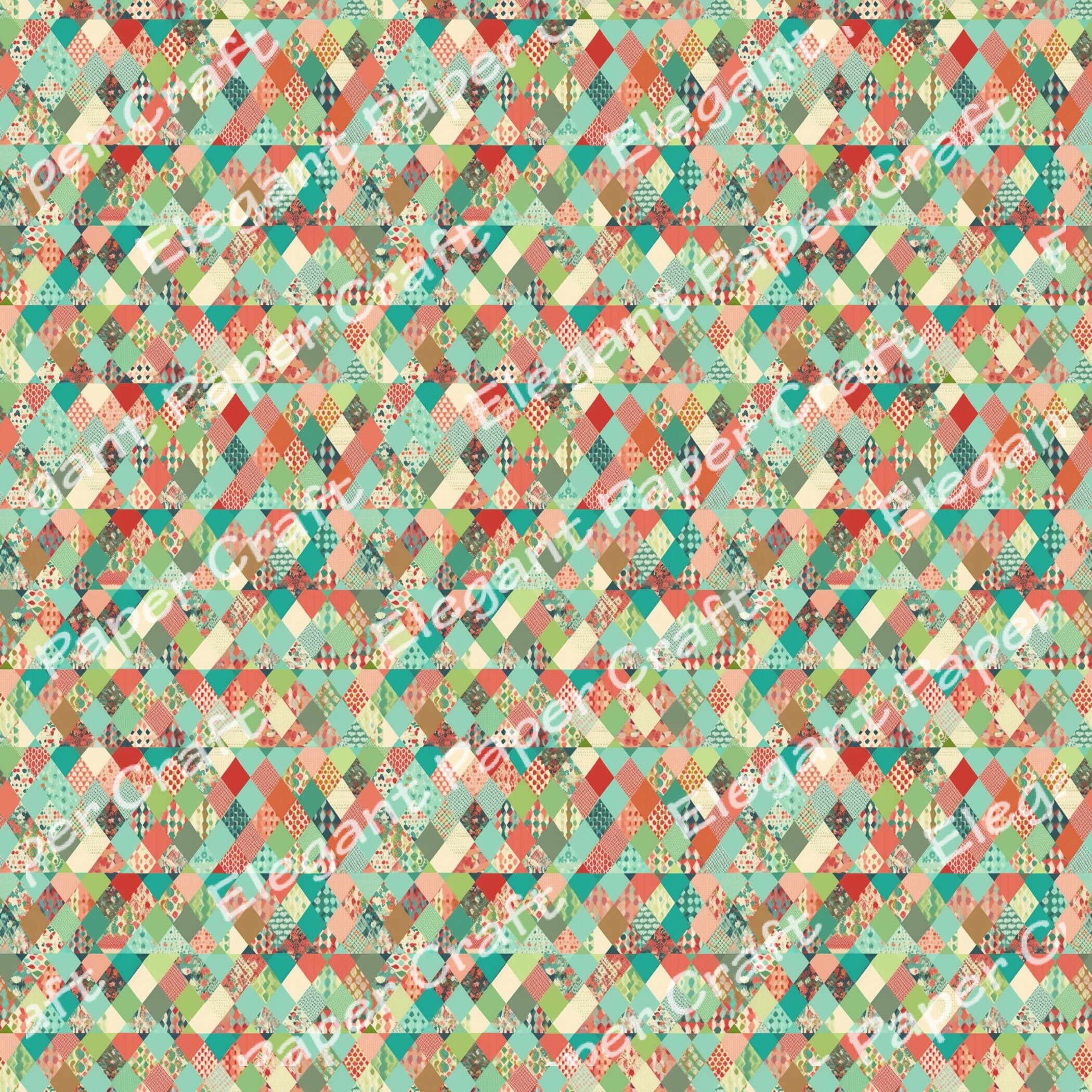 20 Unique Seamless Scrappy Quilt Like Patterns 2nd Pack- Digital Paper ...