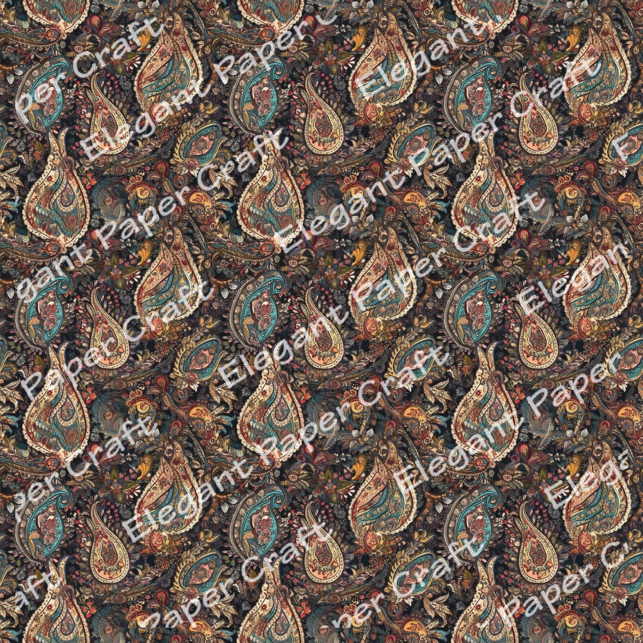 WATERCOLOR PAISLEY | Watercolor Paisley Seamless Pattern | Paisley ...