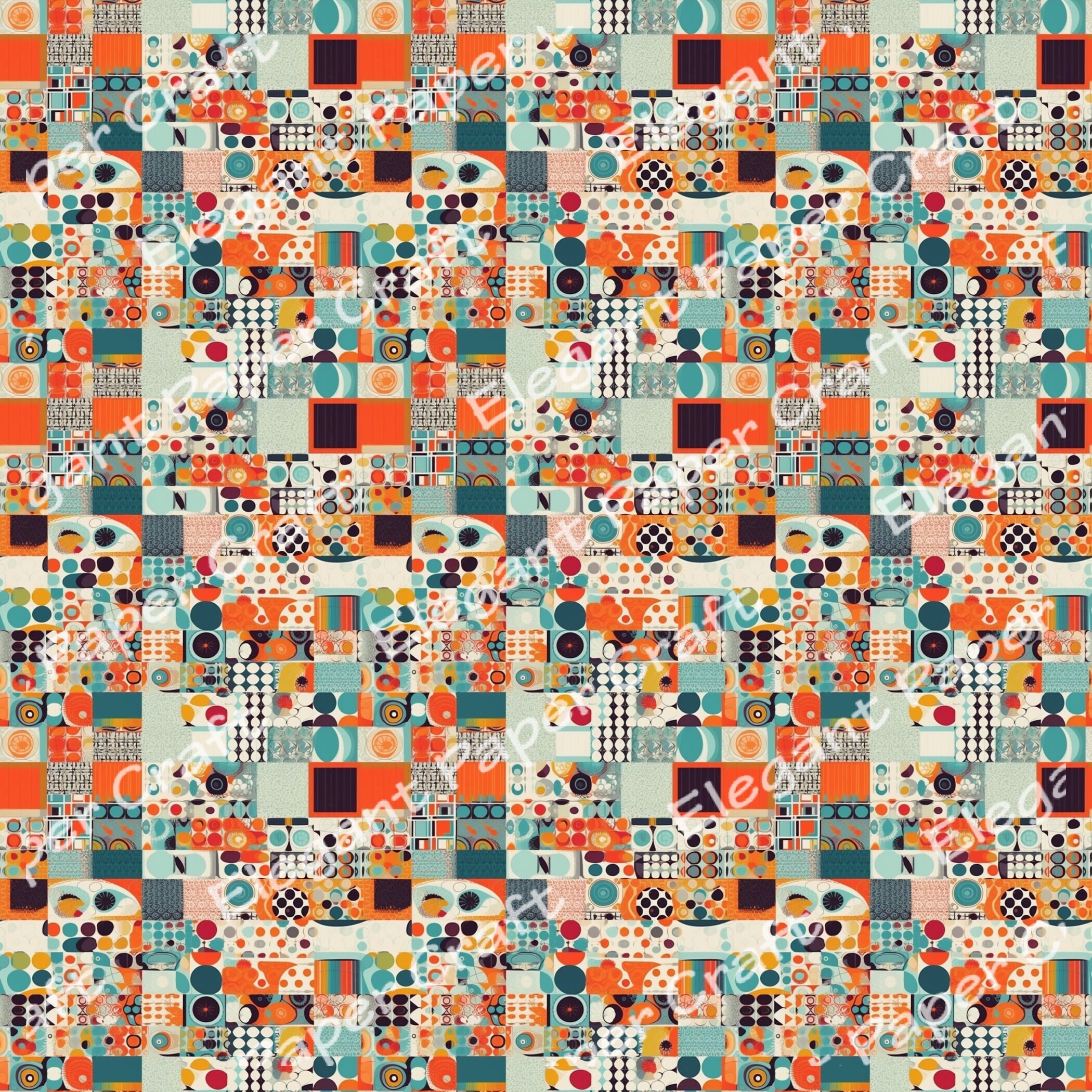 20 Unique Seamless Scrappy Quilt Like Patterns 2nd Pack- Digital Paper ...
