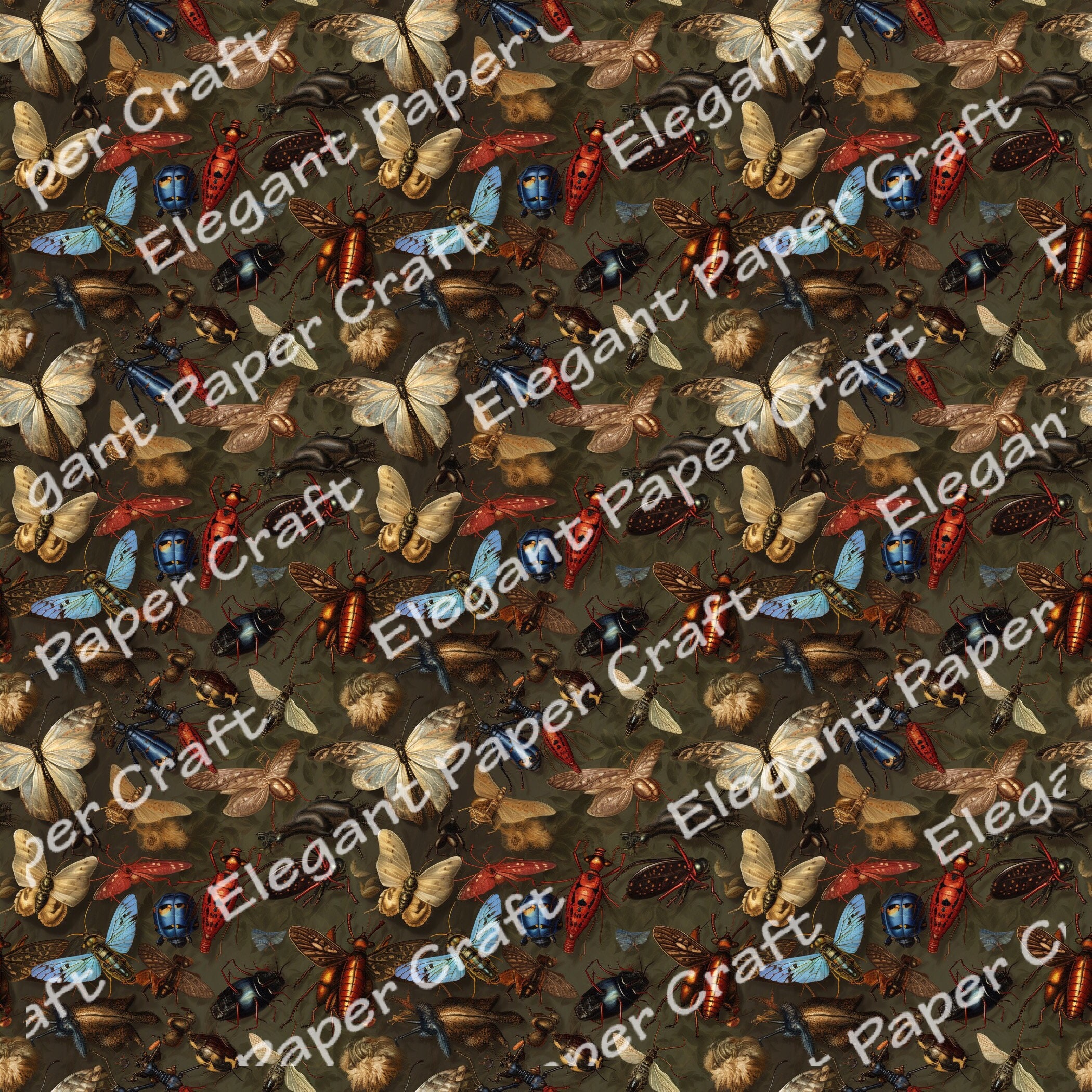 Insects Series 2 | 20 Unique Insects Seamless Patterns | Seamless ...
