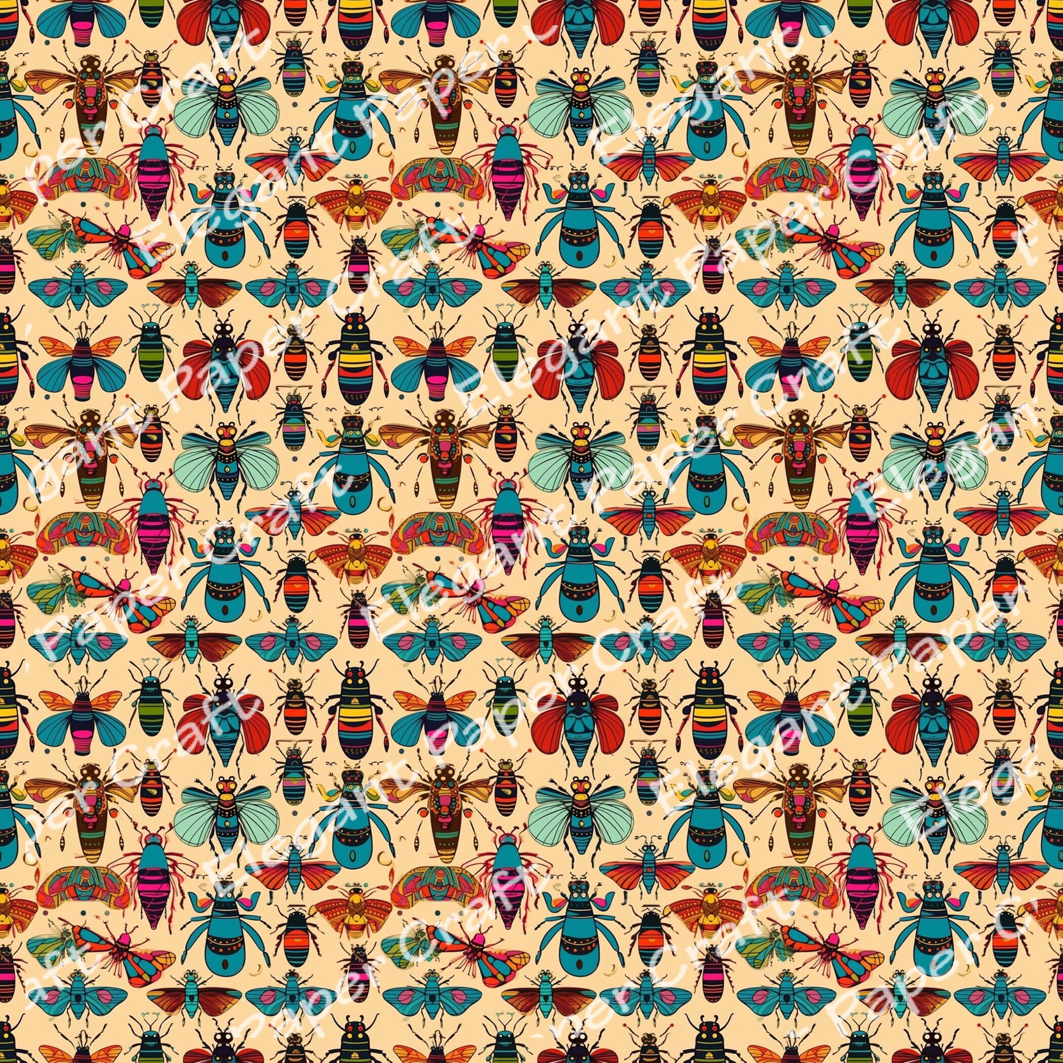 Insects Series 1 | 20 Unique Beetle Seamless Patterns | Seamless ...