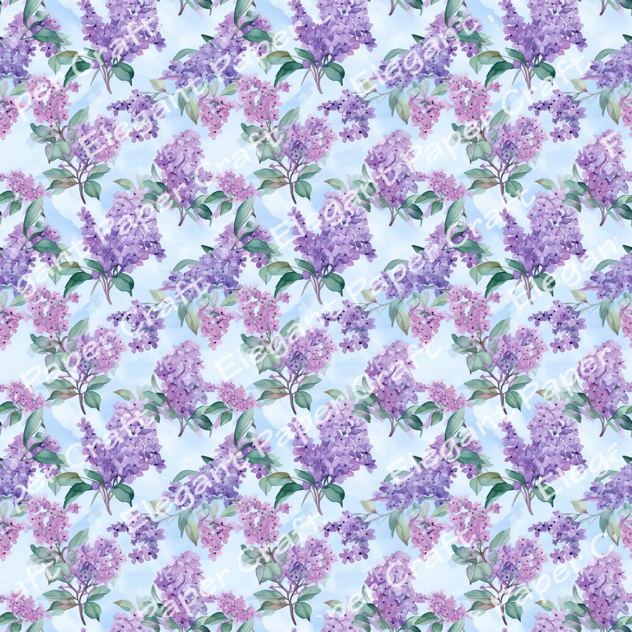 WATERCOLOR LILACS Watercolor Lilacs Seamless Pattern Lilacs Watercolor ...