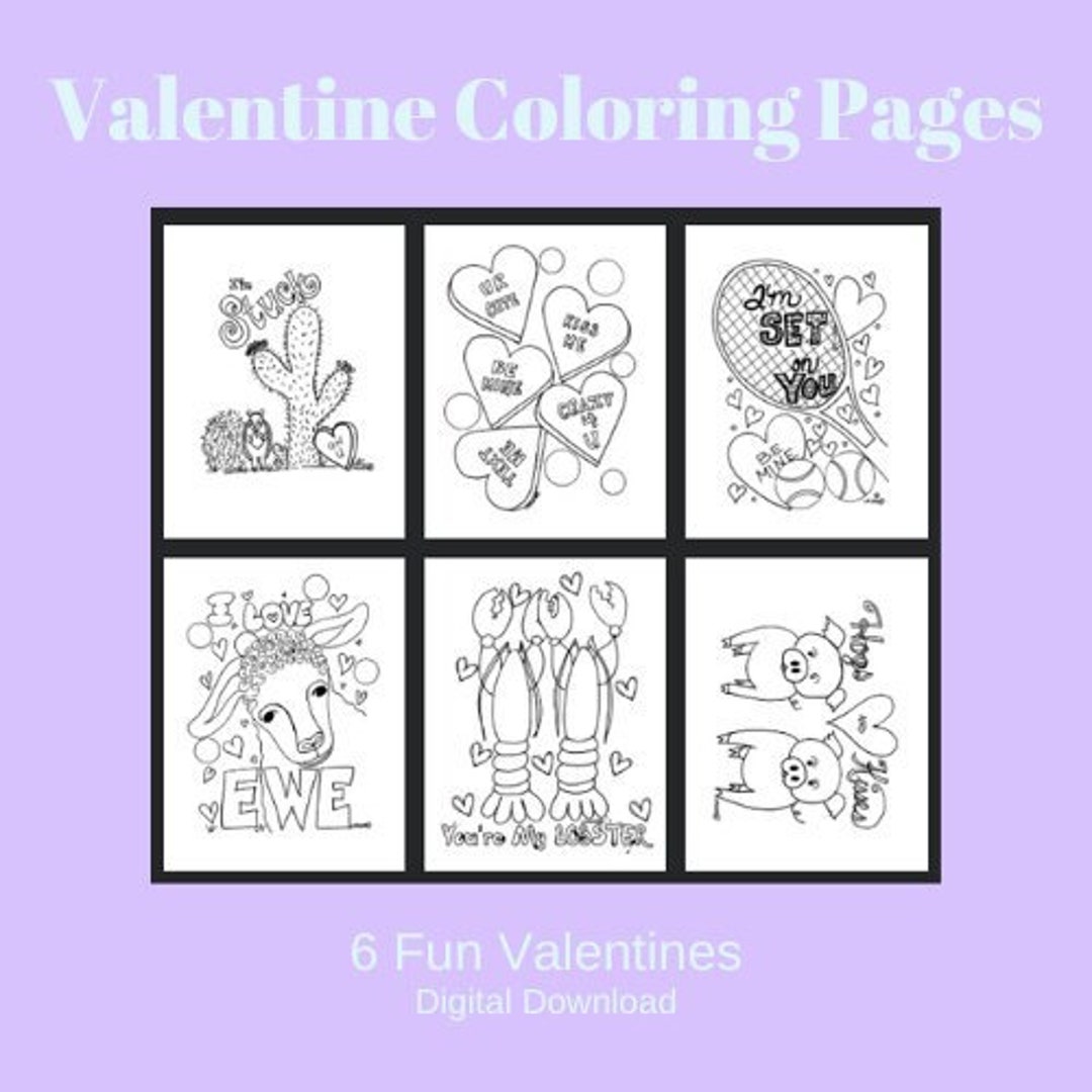 Cute and Fun Valentine's Day Coloring Pages, Printable Coloring Pages ...
